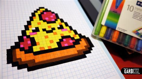 Handmade Pixel Art How To Draw A Kawaii Pizza By Garbi KW Pixelart