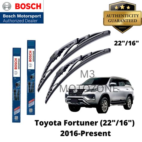 Bosch Advantage Wiper Blade Set For Toyota Fortuner 2016 Present 22