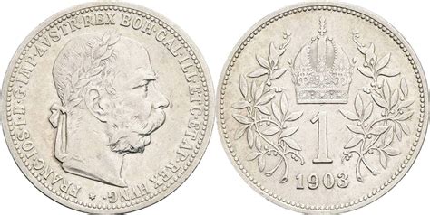 Österreich Kaiser Franz Joseph I 1 Krone 1903 VF EF MA Shops