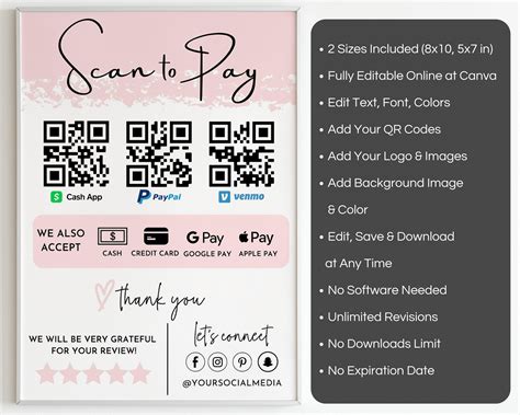 Scan To Pay Template Free