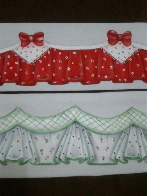 Two Pieces Of Paper With Red And White Designs On Them One Is Made To