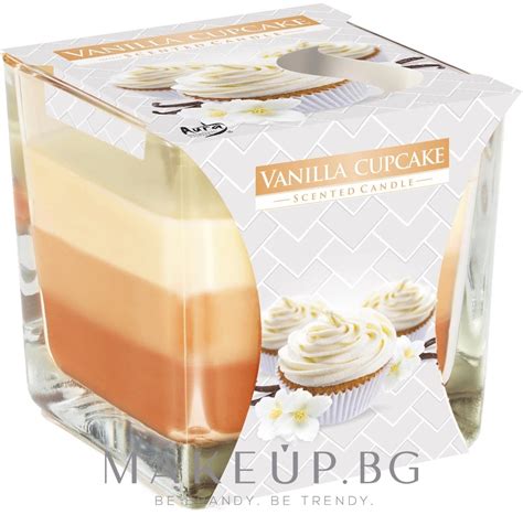 Bispol Scented Candle Vanilla Cupcake Ароматна трислойна свещ в