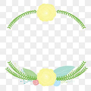 Yellow Flowers Green Leaves Beautiful Borders Creative Borders Solid