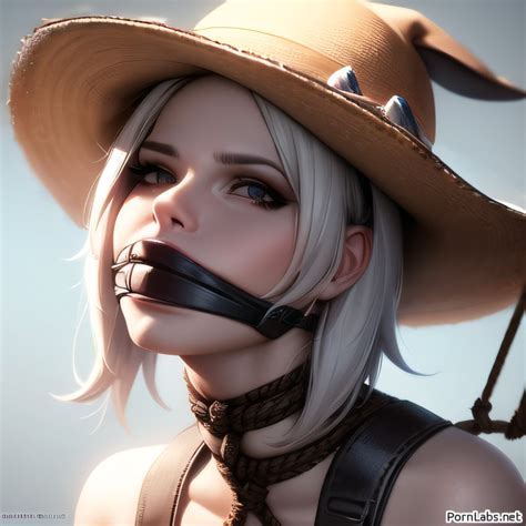 Rule 34 1girls Ai Generated Ashe Overwatch Bondage Bondage Bound Femsub Gag Gagged Hat