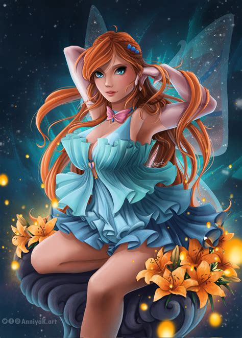 AnniyaK Art On Twitter Fanart Of Bloom From Winx Club Anime Manga