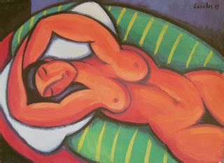 Red nude Original Art by Guillermo Martí Ceballos PicassoMio