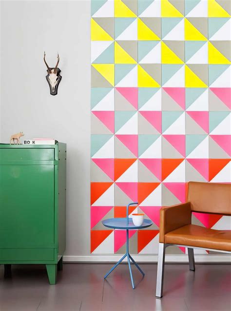 Geometric Wall Paint Design Ideas With Tape Trends Home Diy