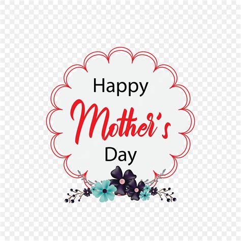 Feliz Dia De La Madre Png Diseño Con Flor PNG dibujos Feliz Día De La