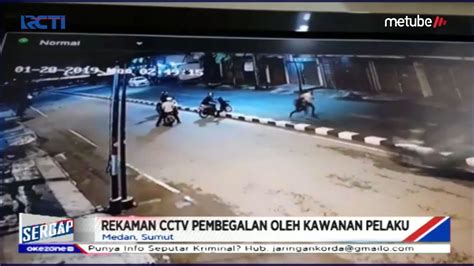 Aksi Sekelompok Begal Rampas Motor Muda Mudi Di Medan Terekam CCTV