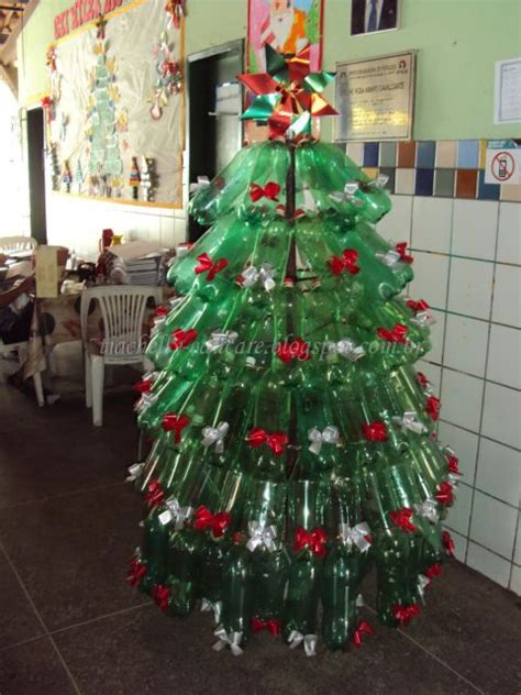 Árvore de Natal de Garrafa Pet 65 Ideias Lindas Passo a Passo