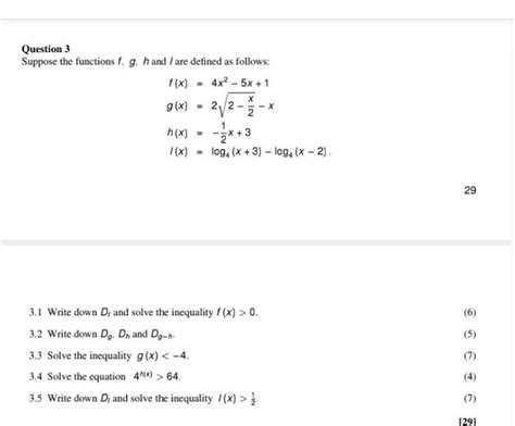 question 3 suppose the functions f g h and i are defined as follows f x 4x²5x 1 g x 2√2
