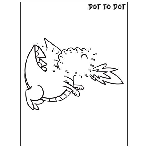 Dragon Connect The Dots Dot To Dot Activities 11724485 Vector Art At