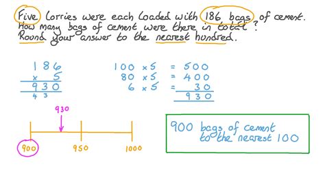 question video rounding to the nearest hundred the result of multiplying integer numbers nagwa