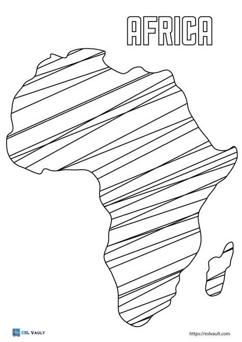 14 Free Africa Map Coloring Pages PDF ESL Vault