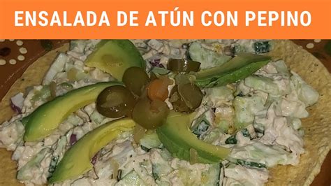 Tostadas de ensalada de atún con pepino Rapiditas RecetasdeLuzMa