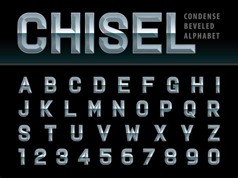 Alfabeto Biselado Cincelado Letras Y N Meros Vector En Vecteezy