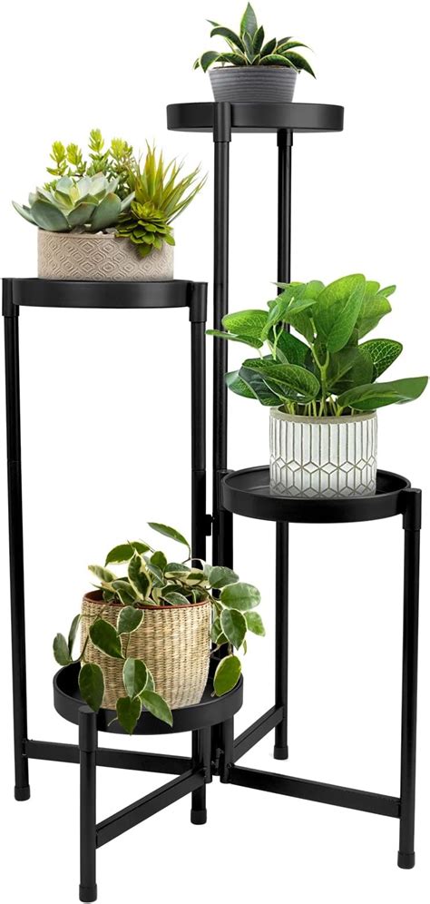 Amazon Outdoor 6 Tier Metal 31 5 Tall Plant Stand Metal Flower