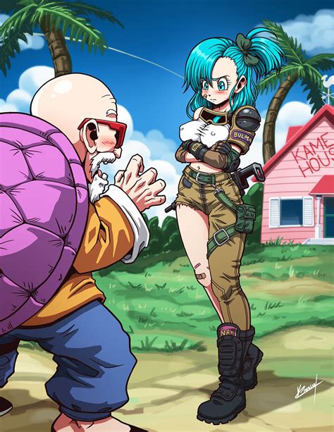 KarosuMaker Art 18 On Twitter Bulma And Master Roshi Original Dragon