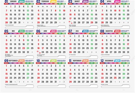 Calendario Completo Vettoriale Gratuito Calendario