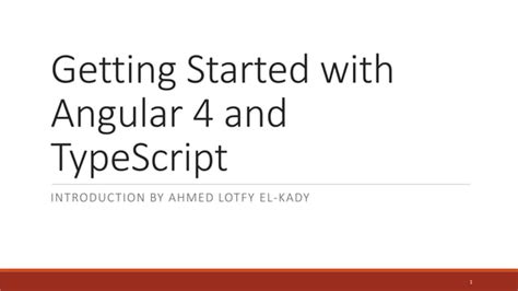 Angular 4 And TypeScript PPT