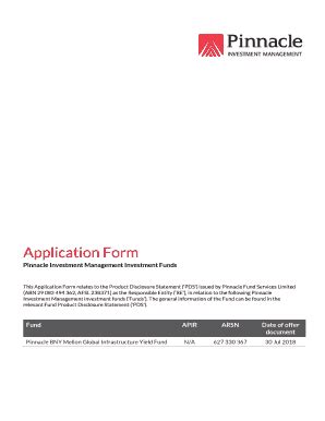 Fillable Online Application Form Pinnacle Investment Fax Email Print