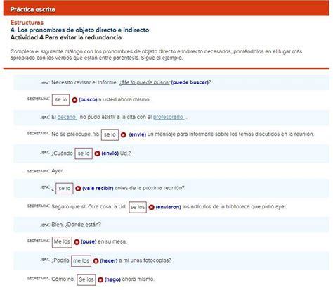 Estructuras Os Pronombres De Objeto Directo E Chegg