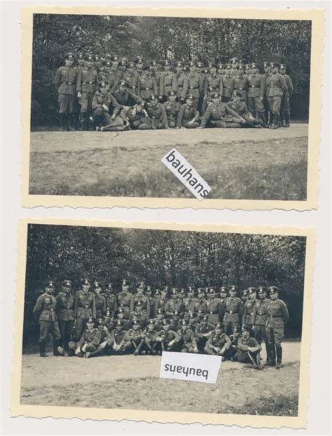 2 X PORTRAIT Gruppenfoto Wehrmacht Infanterie Regiment 81 8232x EUR