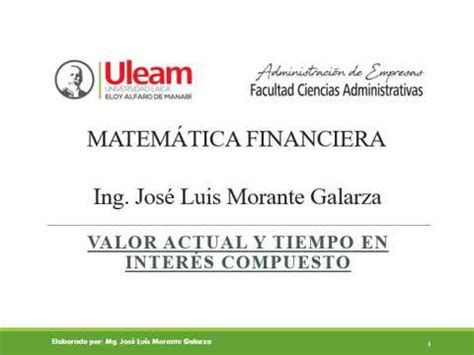 MF S06 VALOR PRESENTE Y TIEMPO EN INTERES COMPUESTO YouTube