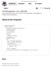 Cs Ay T Solution For Unit Assignment Pdf Cs
