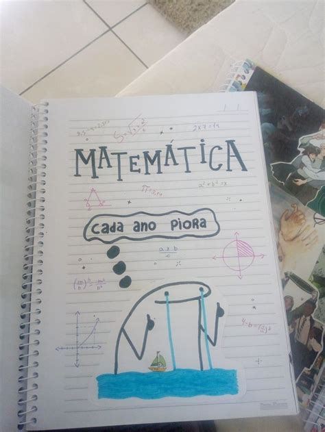 Capa para o caderno de matemática Capa do caderno de ciências