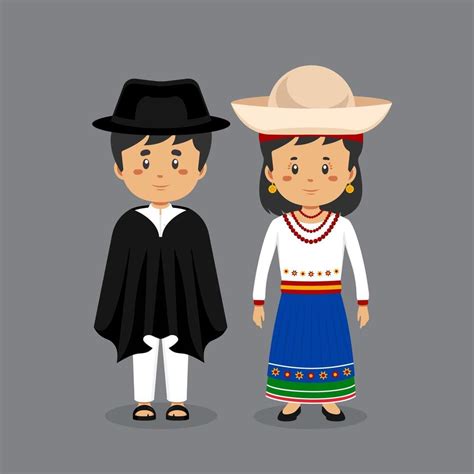 Un Personaje De Dibujos Animados De Ecuador Vestido De La Forma The