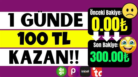 1 GÜNDE 100 TL PARA KAZANMAK ÇALIŞMADAN PARA KAZANMA FORMÜLÜ