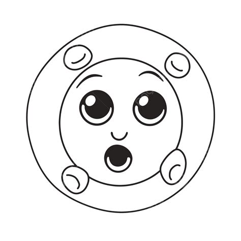 Dibujo De Para Colorear C Rculo Con Ojos En L Esbozo Esquema Vector