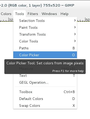 Gimp Color Picker