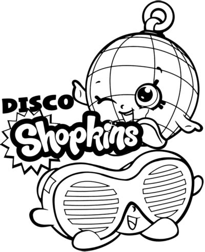 Okulary I Dyskotekowa Kula Kolorowanka Shopkins