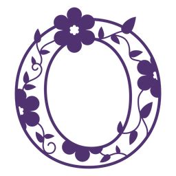 Diseño PNG Y SVG De Letra Del Alfabeto Floral O Para Camisetas