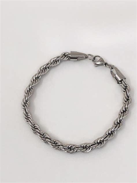 Pulsera Torsal Pulsera De Plata Hombre Bisuteria De Moda Pulseras