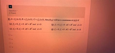 solved question 1 point find the maximum and minimum