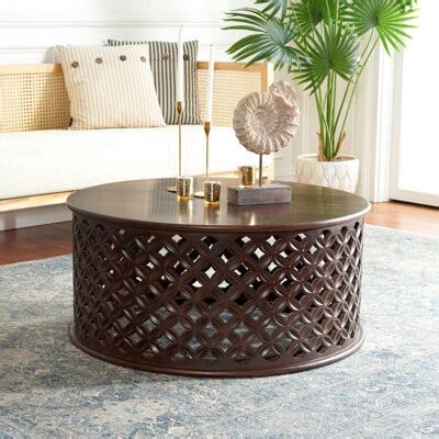 Lark Manor Alfi Solid Wood Drum Coffee Table ShopStyle