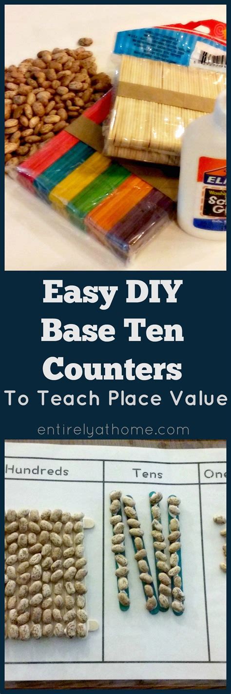 Diy Base Ten Blocks To Teach Place Value Entirely At Home Base Ten