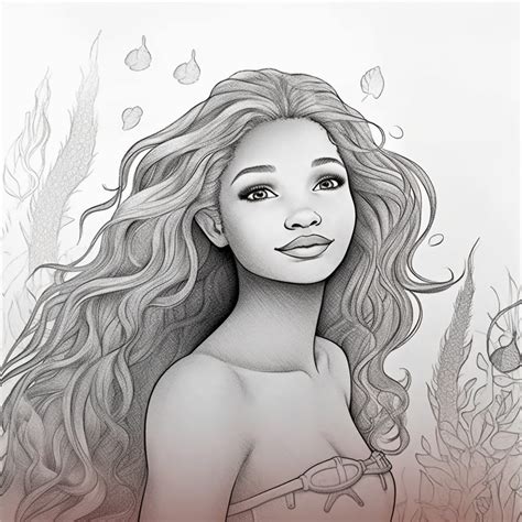 Coloriage 06 de La Petite Sirène film 2023