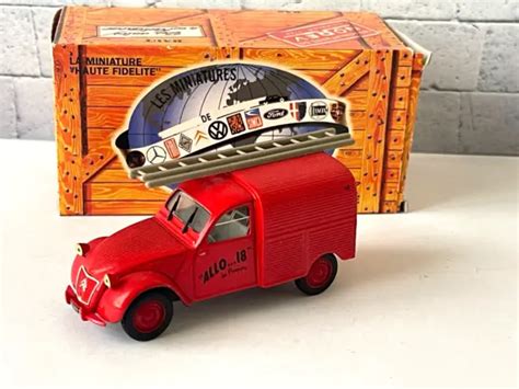 NOREV HACHETTE 1 43 Citroën 2 CV AZU 1955 Pompier avec échelle en boite