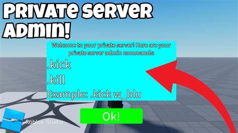 How To Create Private Server Admin Roblox Studio Youtube