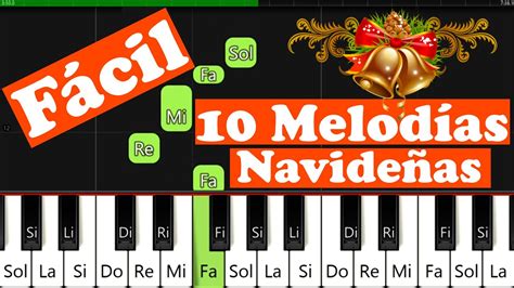 10 Canciones de Navidad en Piano Villancicos Navideños PIANO FACIL