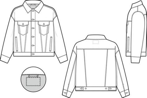 Camp Button Shirt Short Sleeve Flat Technical Drawing Illustration
