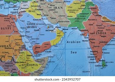 Cierre De Yemen En El Mapa Foto De Stock 2343940665 Shutterstock