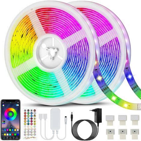 LED 20M 10m2 Bande LED 5050 RGB Bande Lumineuse Flexible Multicolore