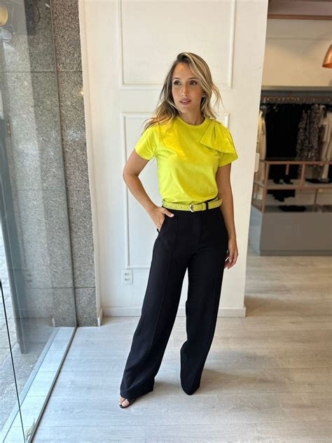 Calça Wide Leg Alfaiataria Visco Loja Florenza