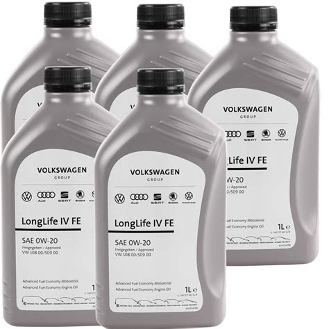 VAG Original 0W 20 Motoröl LongLife IV 4 FE 508 00 509 00 5x1 Liter