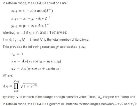 use cordic to calculate sin cos with verilog implementation valpont